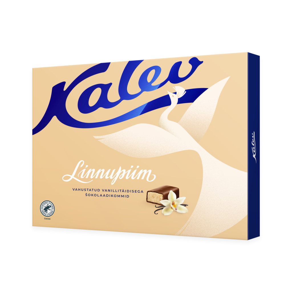 Kalev Linnupiim vahustatud vanillitäidisega šokolaadikommid 136g ...