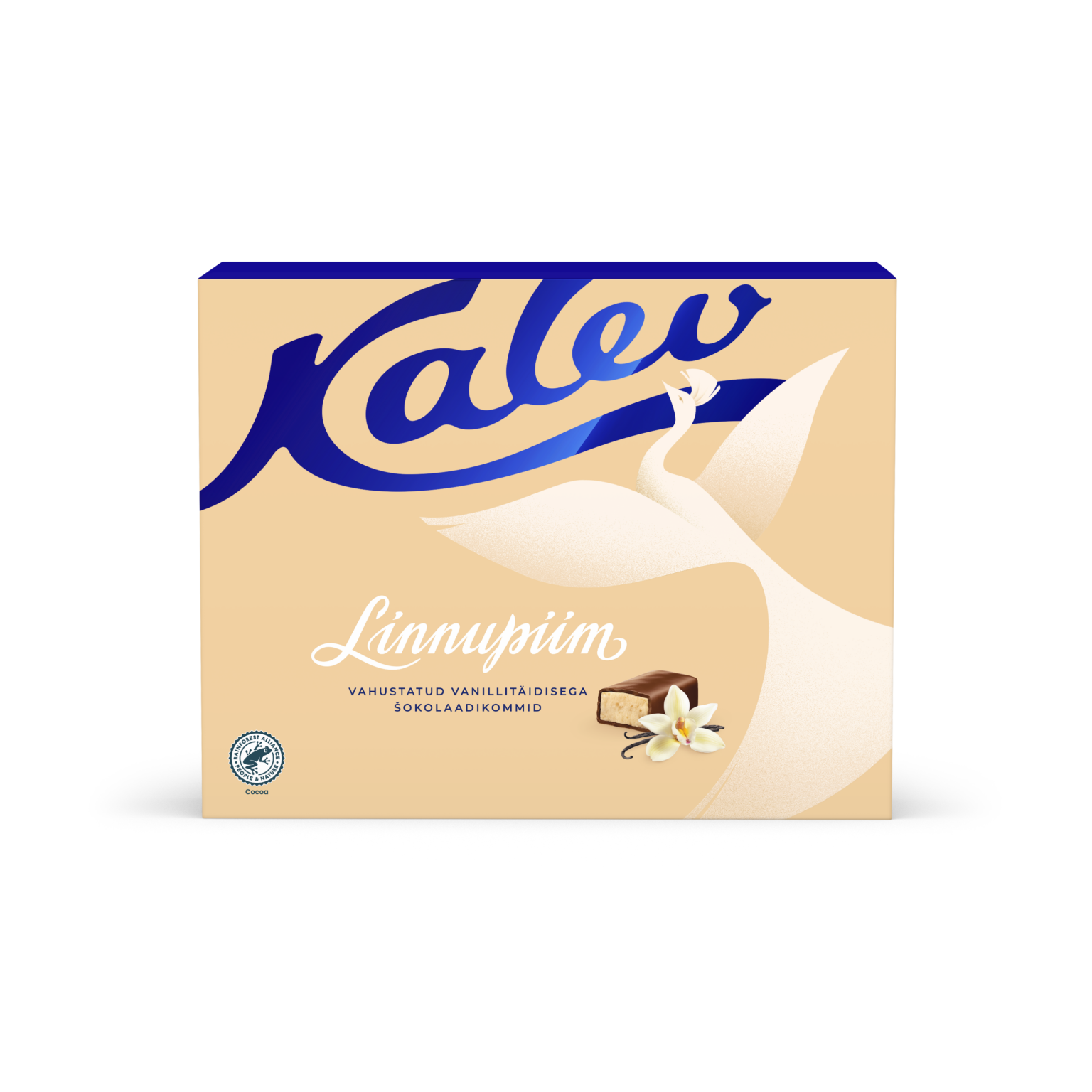 Kalev Linnupiim vahustatud vanillitäidisega šokolaadikommid 136g ...
