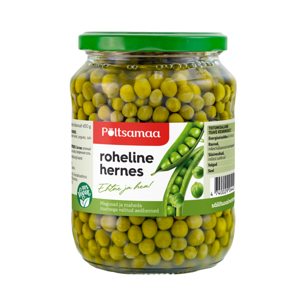 Põltsamaa Rohelised Herned 690g - Orkla pood