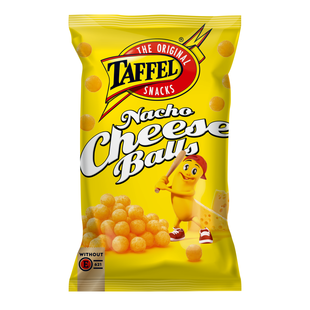 Taffel nacho cheese-flavoured corn balls 60g - Orkla pood