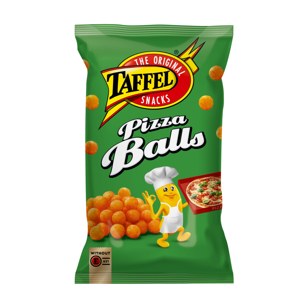 Taffel corn balls with pizza flavour 165g - Orkla pood