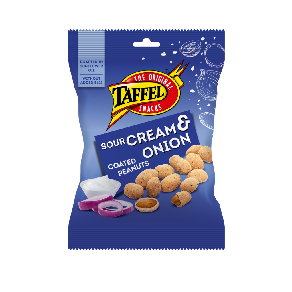 Taffel Onion & Sourcream Coated Peanuts 140g - Orkla pood