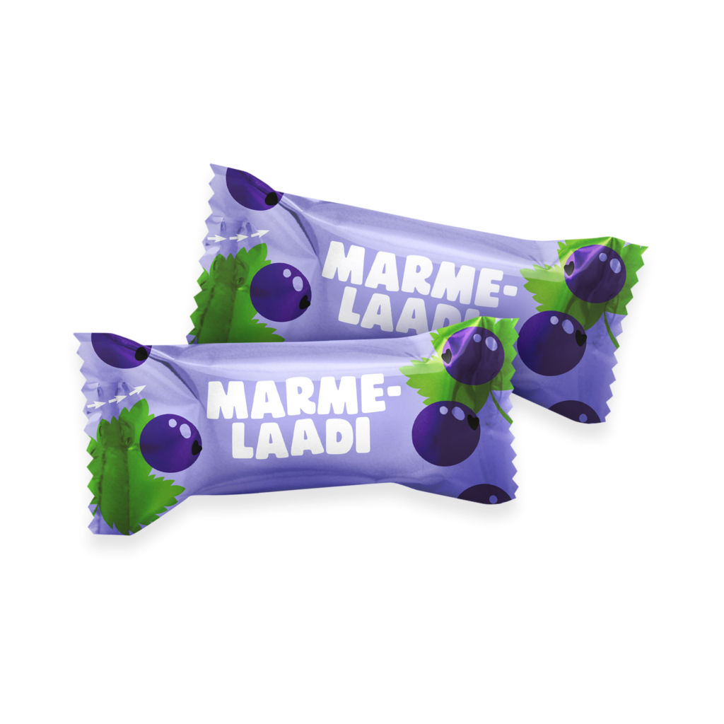 Kalev blackcurrant flavoured jelly candy 1kg - Orkla pood