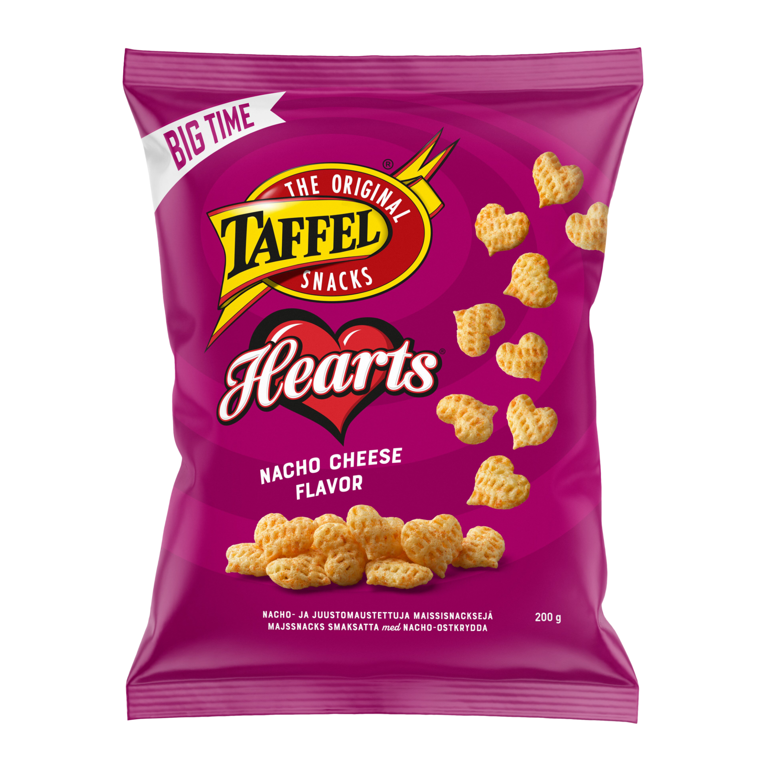 Taffel Hearts nacho cheese-flavoured heart-shaped corn snacks 200g ...